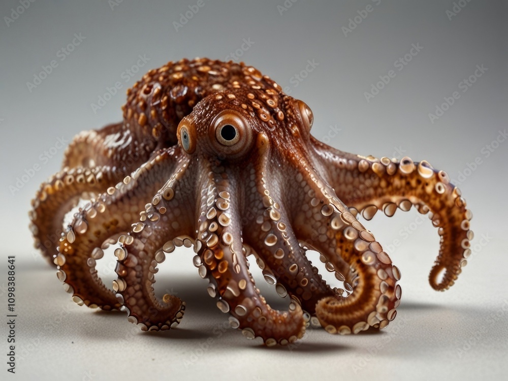common octopus - the most common species, with a sac-like body and ...
