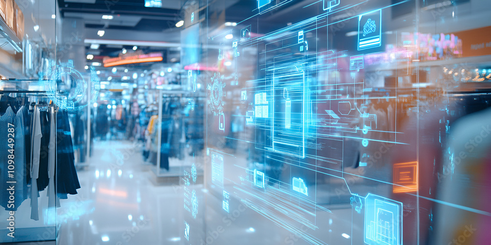 Future of Retail: Immersive digital overlay transforms a modern retail ...