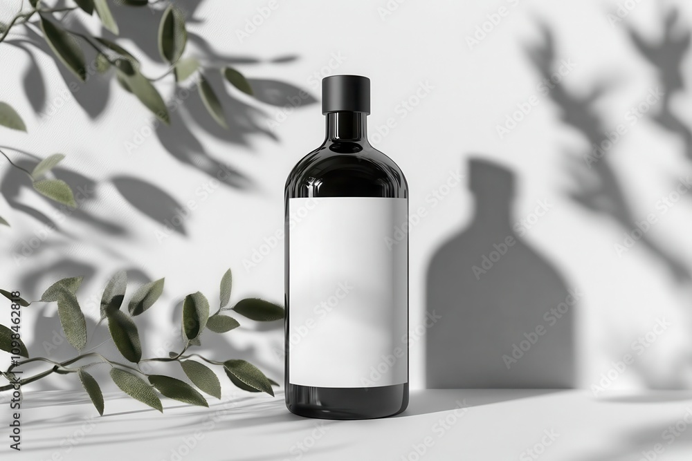 Realistic product label mockup with central blank area, ideal for ...