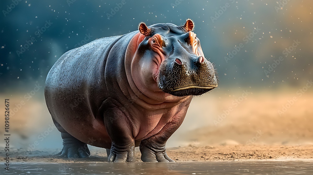 The hippopotamus is a large, herbivorous mammal found in African ...