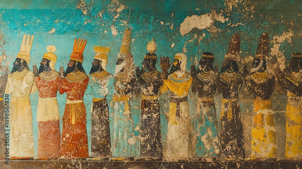 Ancient Artwork Depicting the Coronation Ceremony of Nebuchadnezzar II ...