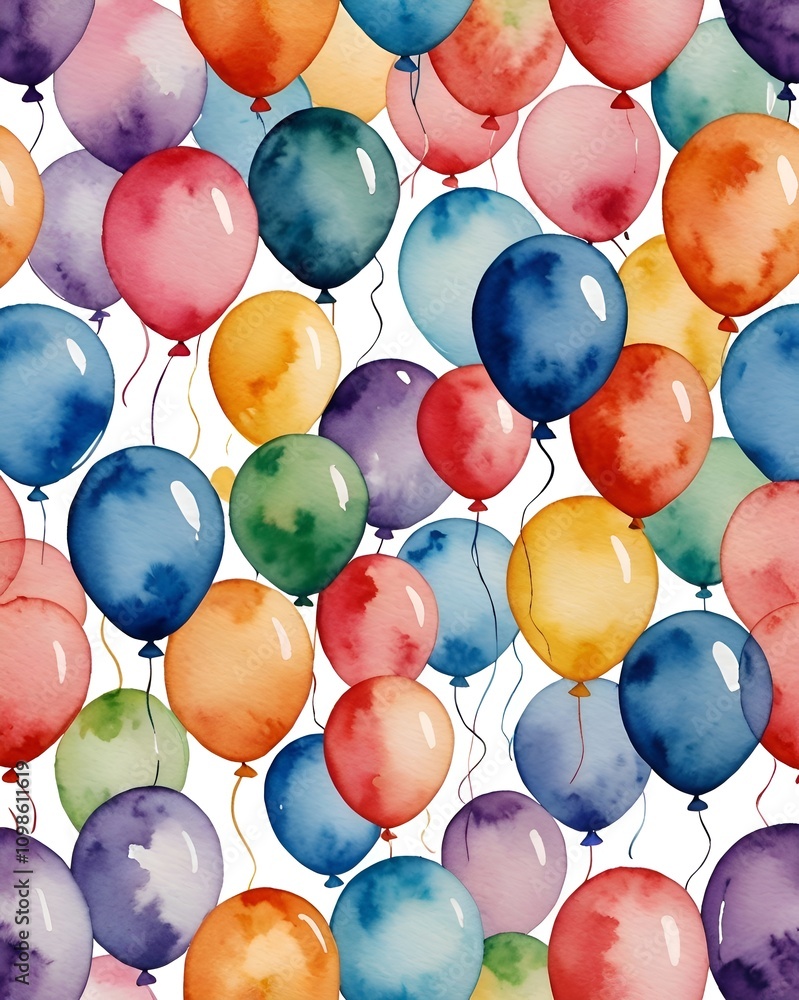 balloon balloons congratulations watercolor pattern with good job ...