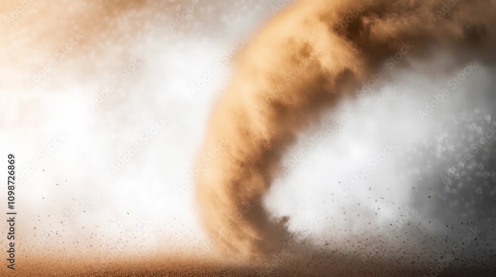 On a transparent background, the modern effect of dust, sand, and wind ...