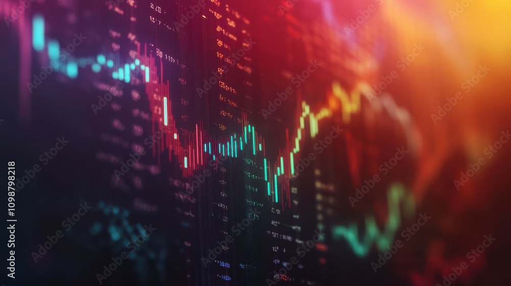 In this 4K animation, a growing graph and Success Arrow of a currency ...