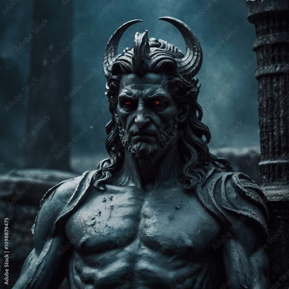 The image of the god of the underworld and the dead Hades. A character ...