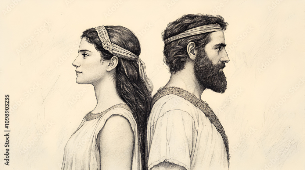 Ilustración de Stock Biblical Illustration of Judges: The Song of ...