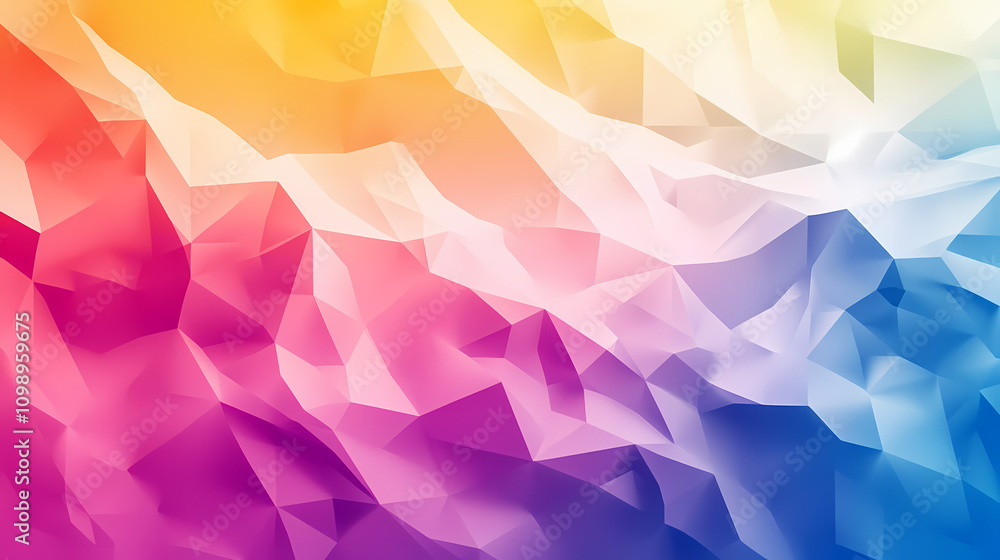 Vaporwave color spectrum, mountain architecture, low polygon background ...