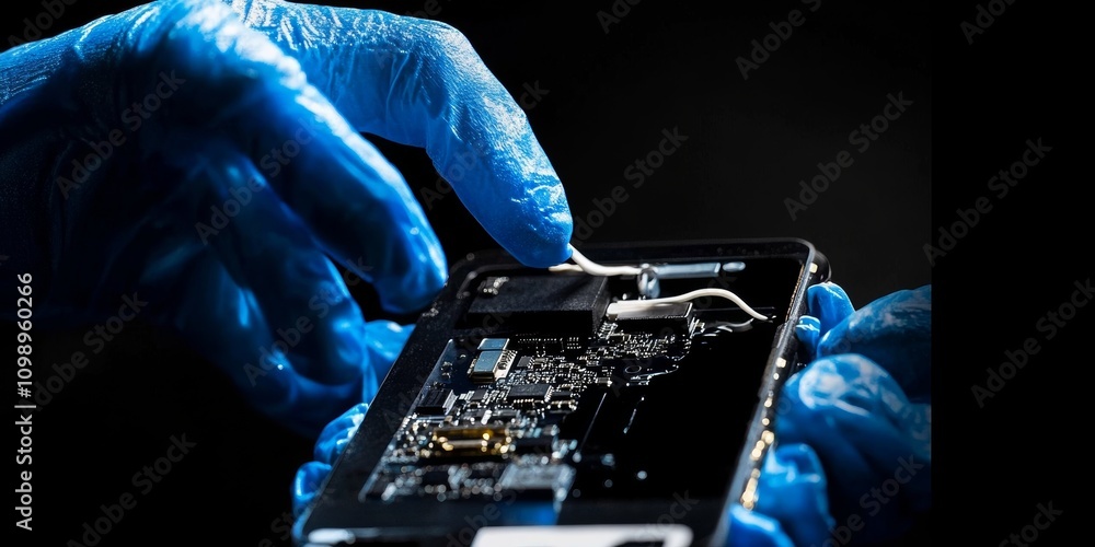 Smartphone Repair Process with Internal Components and Tools for Mobile ...