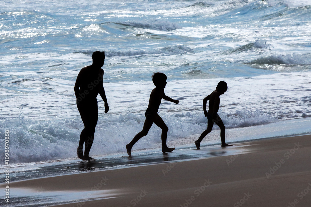 Rio de Janeiro, RJ, Brazil, 11/24/2024 - People in silhouette on ...