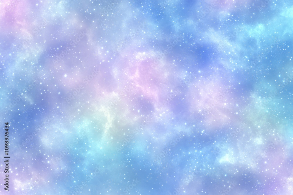 Fantasy Starry Sky Background with Beautiful Pastel Color Gradation ...
