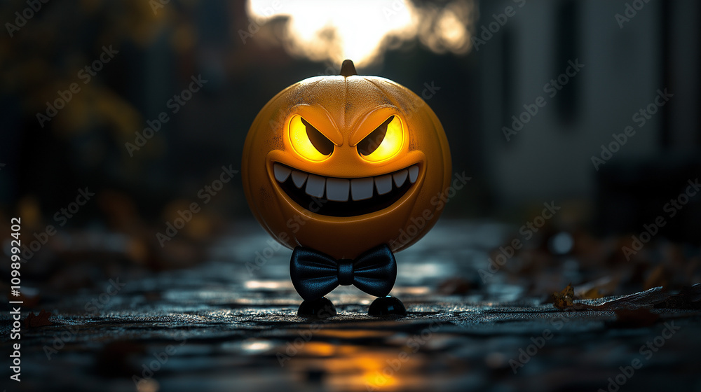 Angry and scary yellow face symbol Stock Photo | Adobe Stock