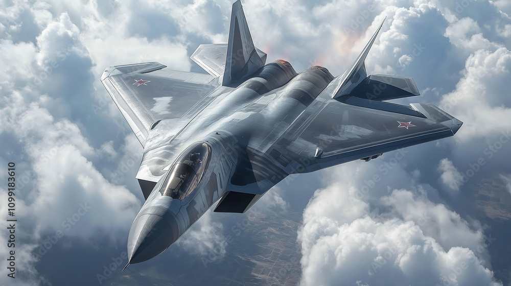 Fighter Jet Display High-speed fighter jet in mid-flight with vapor ...