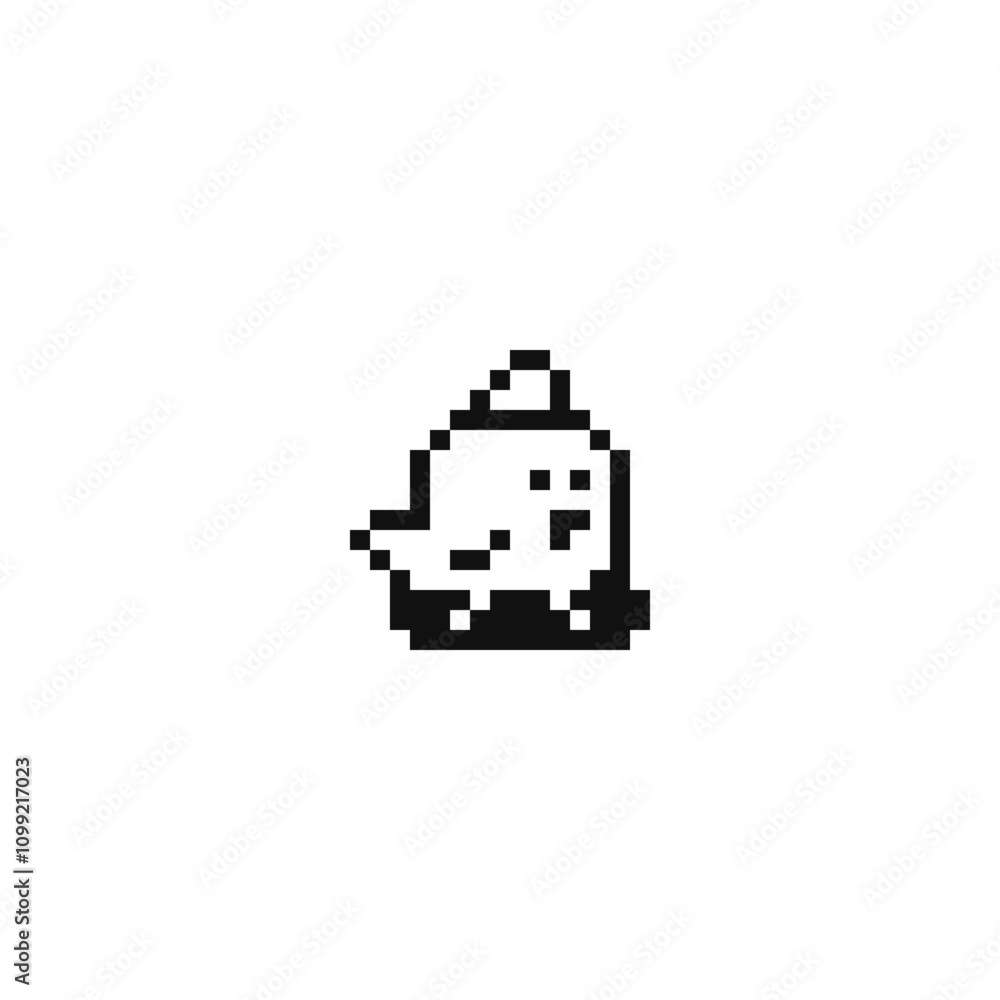 Chick pixel art style icon, chicken character element design for logo ...