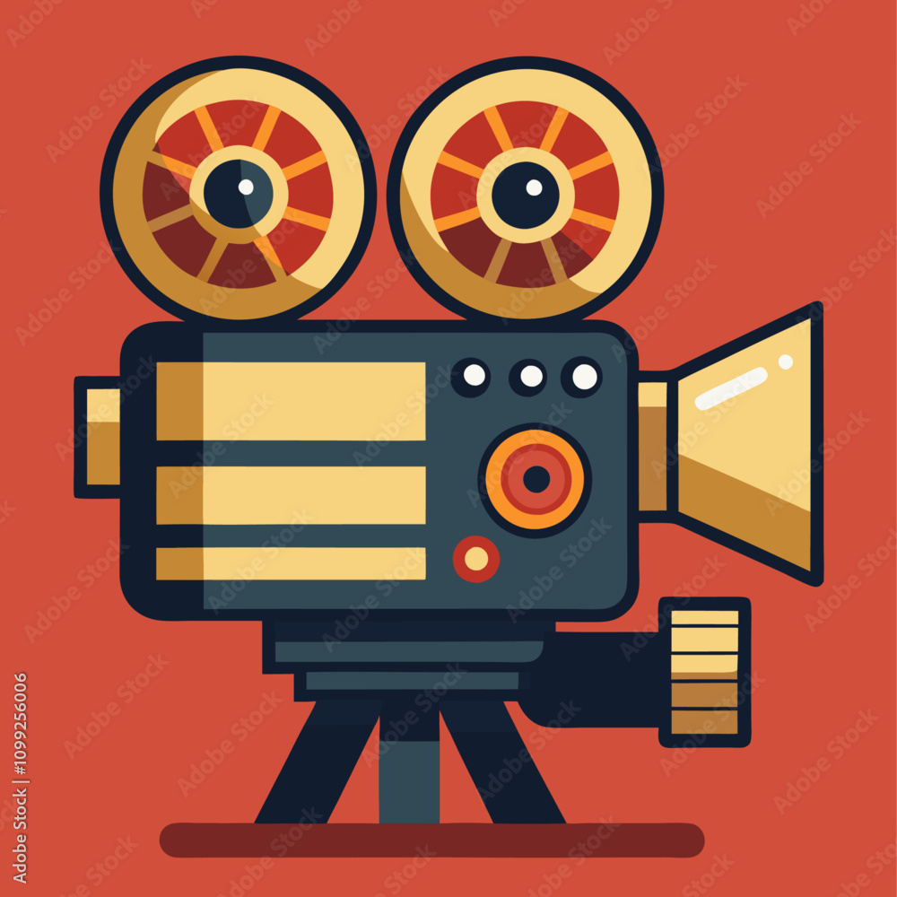 vintage film camera clipart Cartoon Illustration drawing Stock Vector ...