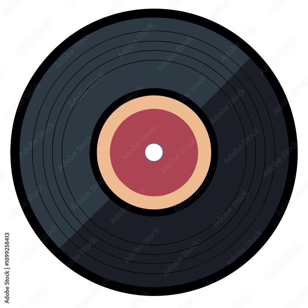 vinyl record disc clipart Cartoon Illustration drawing Stock Vector ...