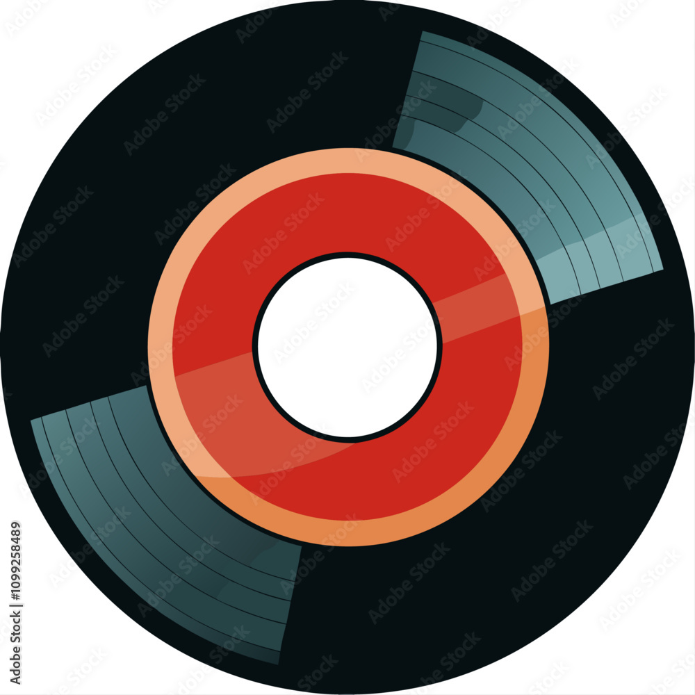 vinyl record disc clipart Cartoon Illustration drawing Stock Vector ...