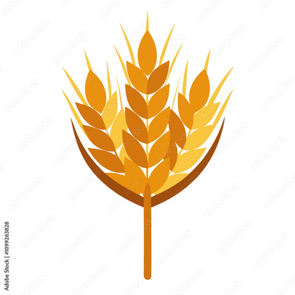 wheat clipart Cartoon Illustration drawing Stock Vector | Adobe Stock