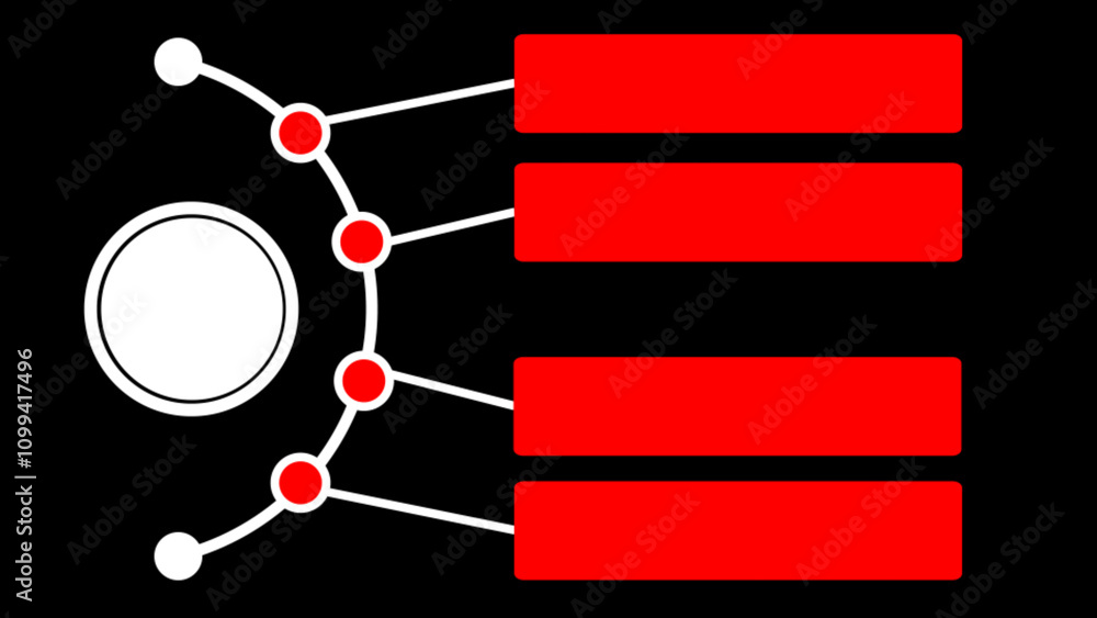 Animated flowchart icon. Work process animation. Step by step ...