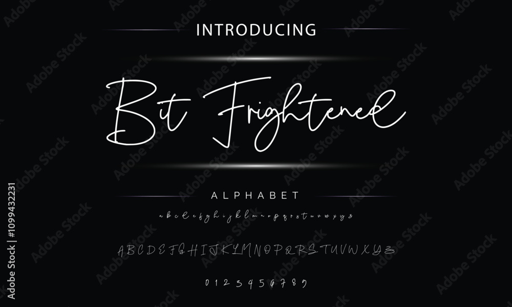 Vector de Stock Hand drawn vector alphabet. Modern monoline signature ...