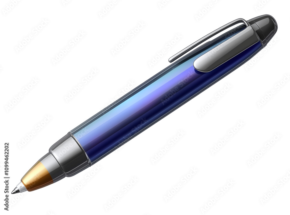 3d cartoon shiny ballpoint isolated on transparent background. PNG ...