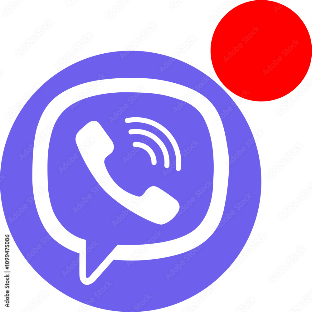 Viber Logo Icon. Viber Messenger Notification Stock Vector | Adobe Stock