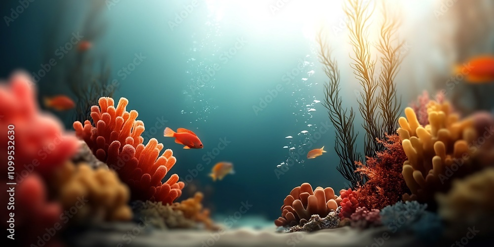 Lush Underwater Seascape of a Marine Protected Area Showcasing Colorful ...