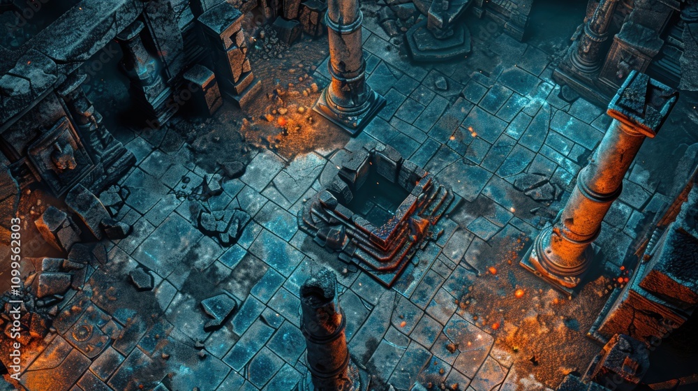 DnD Battlemap dark, underground, labyrinth, map, fantasy, adventure ...