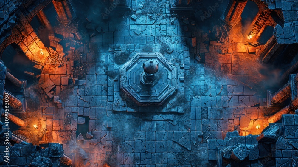 DnD Battlemap dark, underground, labyrinth, map, fantasy, adventure ...