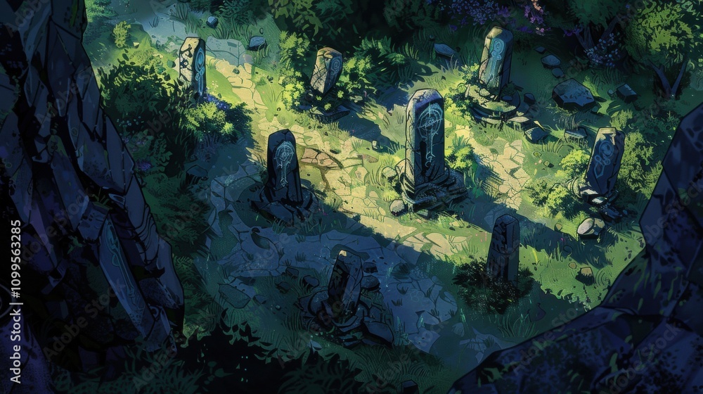 DnD Battlemap Rocky Plateau with Sinister Totems - Mysterious landscape ...