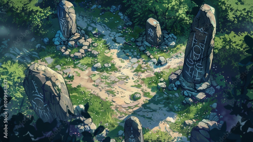 DnD Battlemap Rocky Plateau with Sinister Totems - Mysterious landscape ...