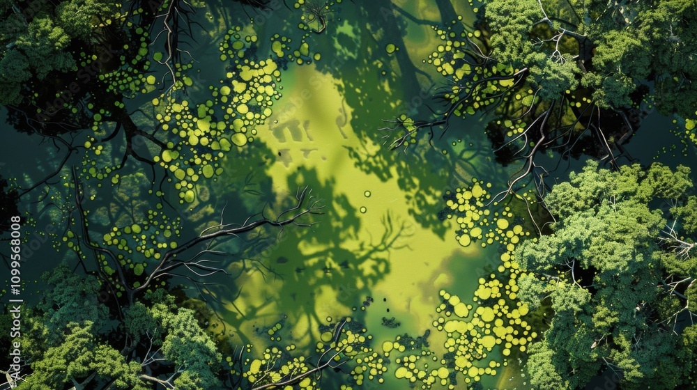 Ilustración de Stock DnD Battlemap battlemap in toxic bog - Surrounded ...