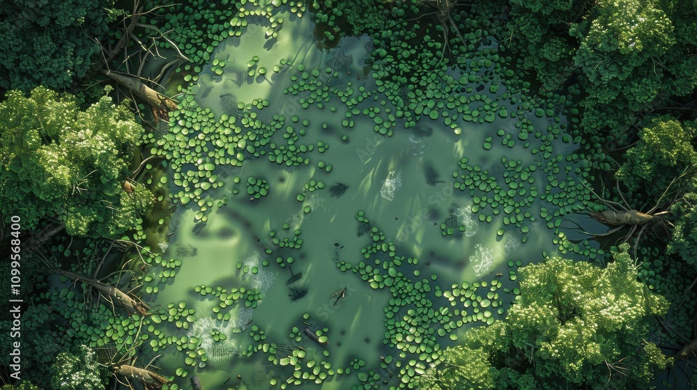 DnD Battlemap battlemap in toxic bog - Surrounded by greenery ...