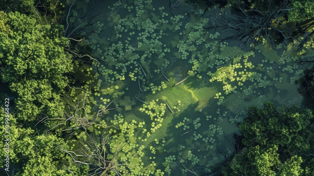 DnD Battlemap battlemap in toxic bog - Surrounded by greenery ...