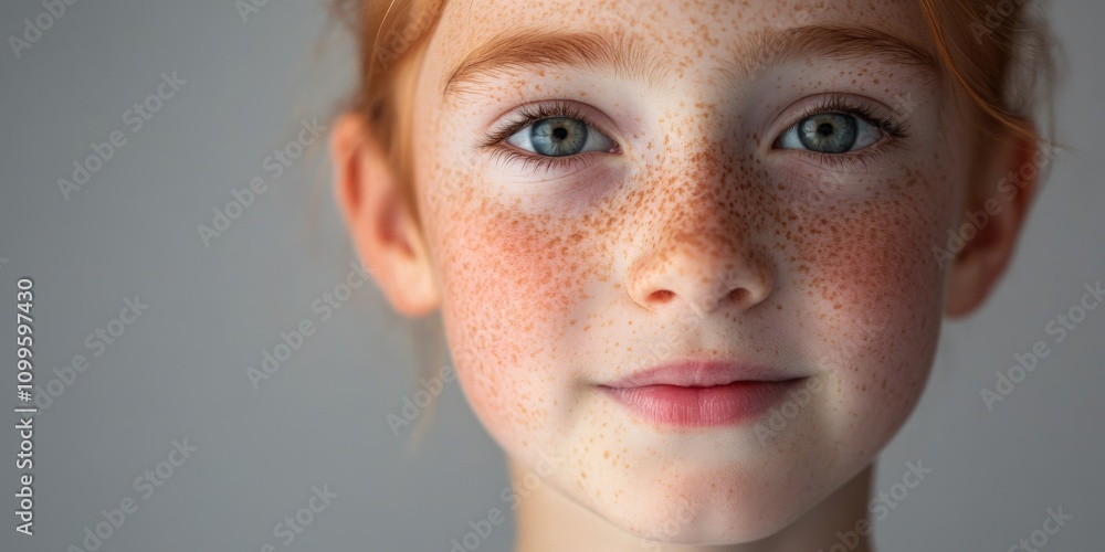 Mischievous Child. Close-Up Portrait of a Playful Child with Freckles ...