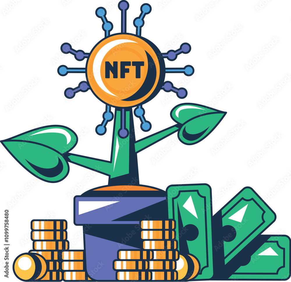 Multi colored growth of digital industry blockchain network ...