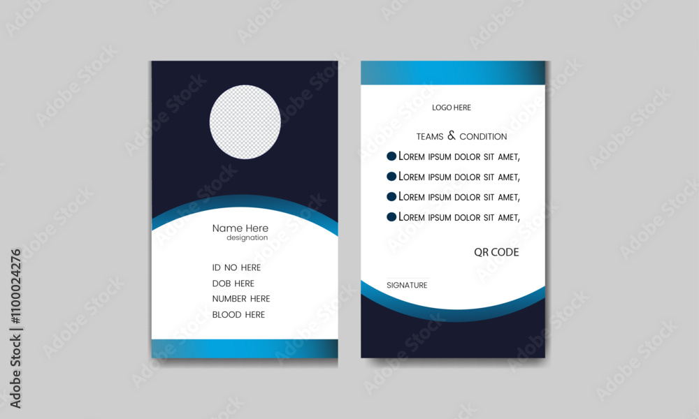 Image vectorielle Stock Modern Id card template with color variation ...