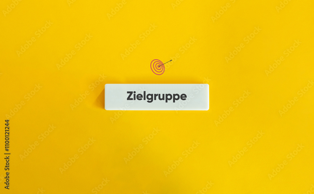 Target Audience Phrase and Concept Image. Icon and Blue Text on Block ...