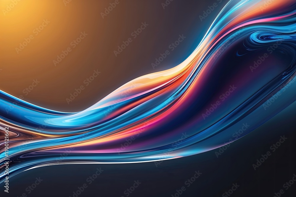Ilustración de Stock Inspiring Fluid Energy Design with Vibrant ...