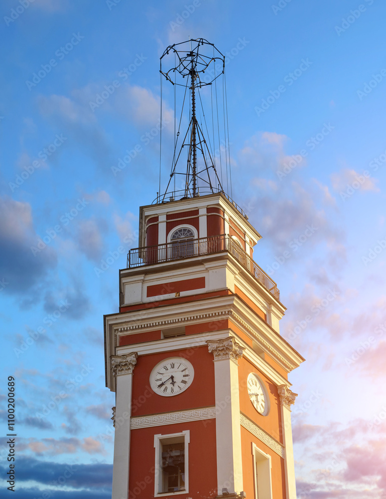 Tower of City Council building on the Nevsky Prospect in St Petersburg ...
