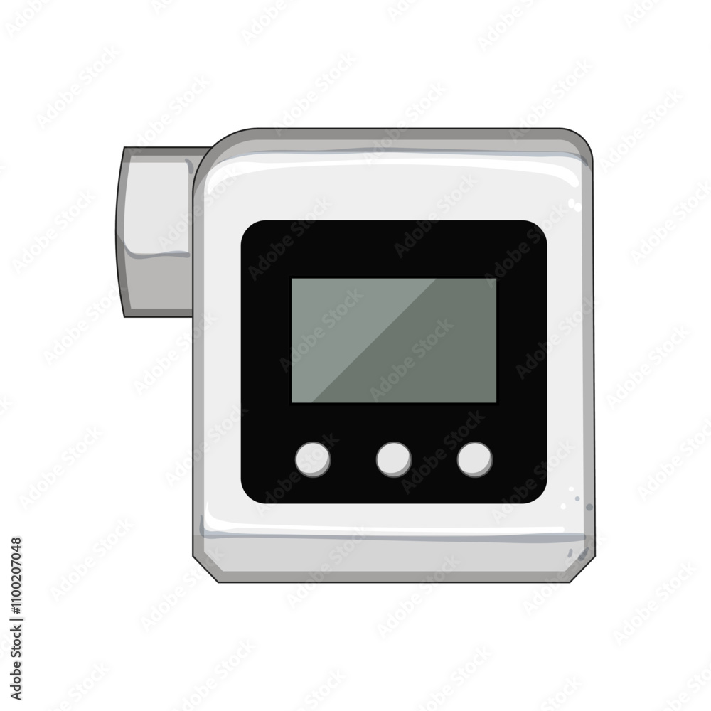 respiratory spirometer cartoon. function diagnosis, health breathing ...