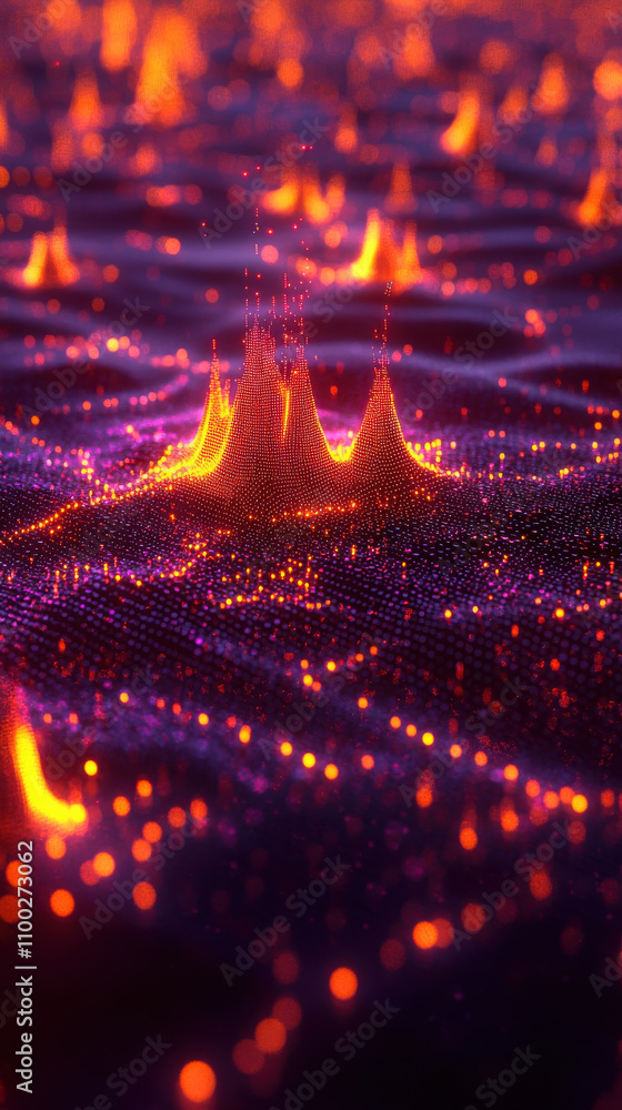 Blending waves create harmonic motion cycles, showcasing serene rhythm ...