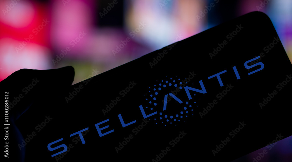 Dhaka, Bangladesh- 23 Nov 2024: Stellantis logo is displayed on ...