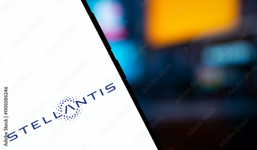 Dhaka, Bangladesh- 23 Nov 2024: Stellantis logo is displayed on ...