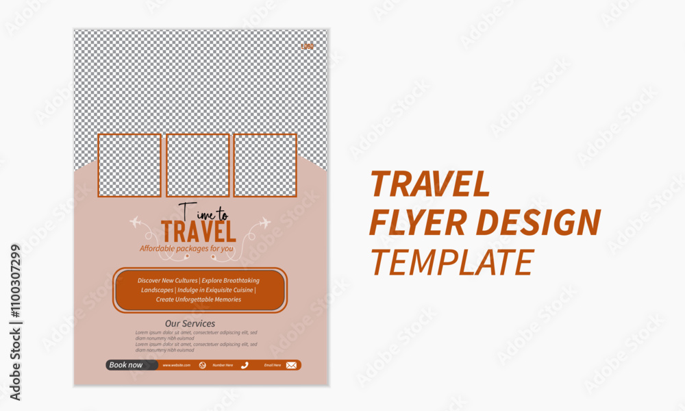 Explore the world travel adventure flyer template. Travel poster or ...