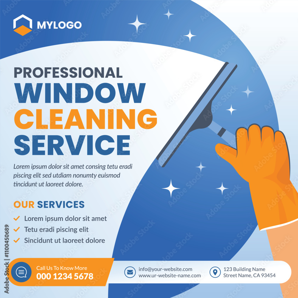 Cleaning Service Flyer Poster Design, Window Cleaning flyer Banner ...