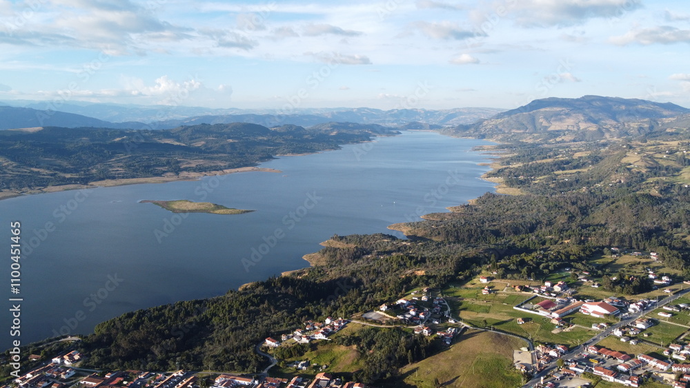 Embalse de Tominé, Guatavita Stock Photo | Adobe Stock