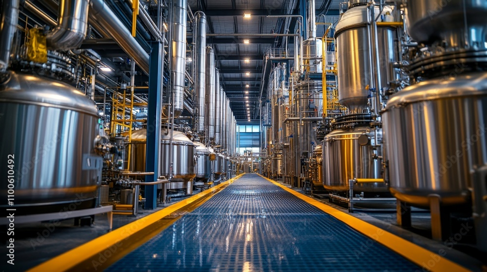 Modern Biodiesel Production Plant with Reactors and Storage Tanks for ...