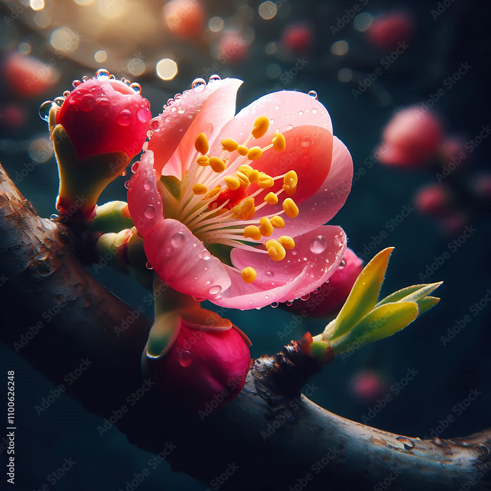 The cherry blossoms in the park are in bloom. The name of this cherry ...