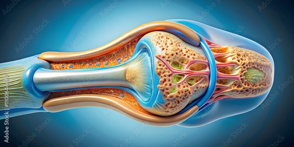 Detailed Structure Diagram of a Synovial Joint Explaining Articular ...