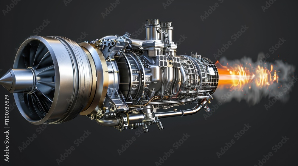 Jet Engine: A high-speed engine used in aircraft, expelling gas to ...